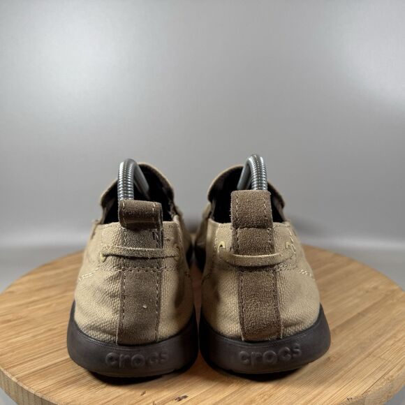 CROCS | Shoes | Crocs Walu Canvas Slip On Loafers Casual Shoes Tan ...